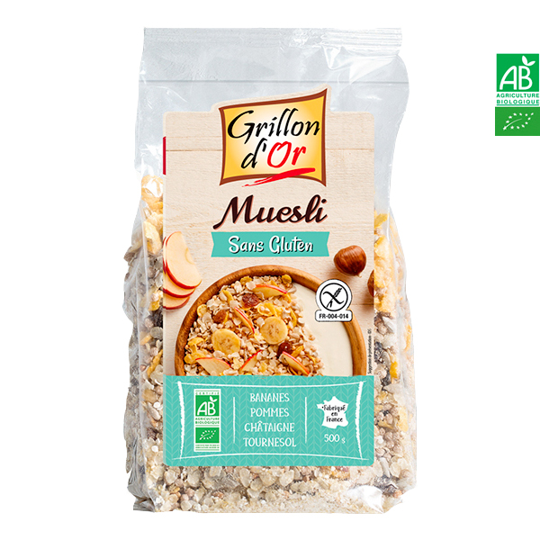 Muesli Sans Gluten 500gr Grillon d'Or | Achat Muesli Sans Gluten 500gr ...